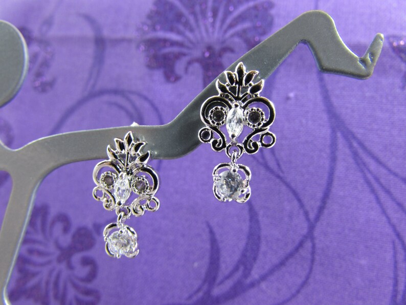Sterling Silver and Cubic Zirconia Post Style Earrings CZ - Etsy
