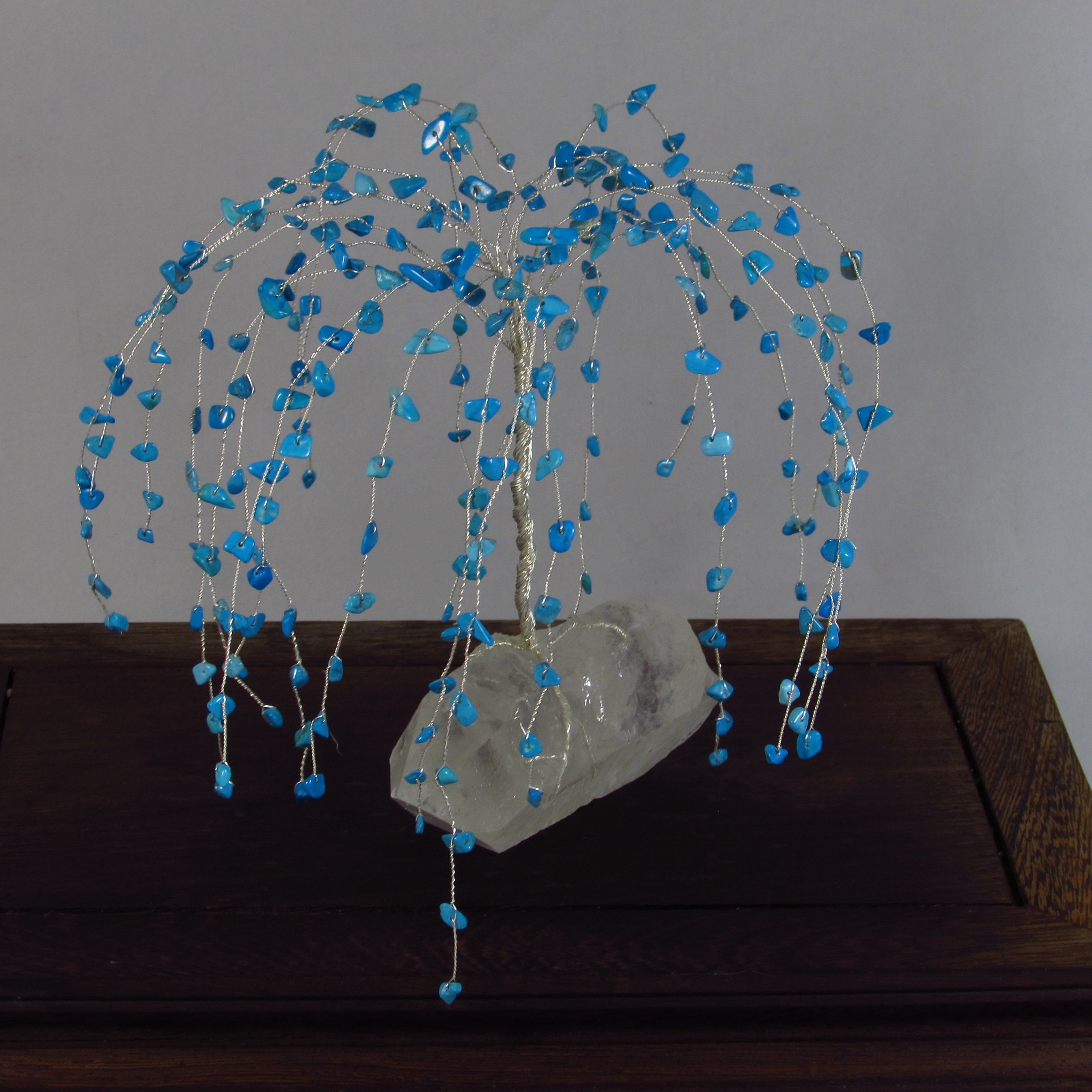 Turquoise Gem Weeping Willow Tree: Handmade Crystal Tree of Life - Etsy