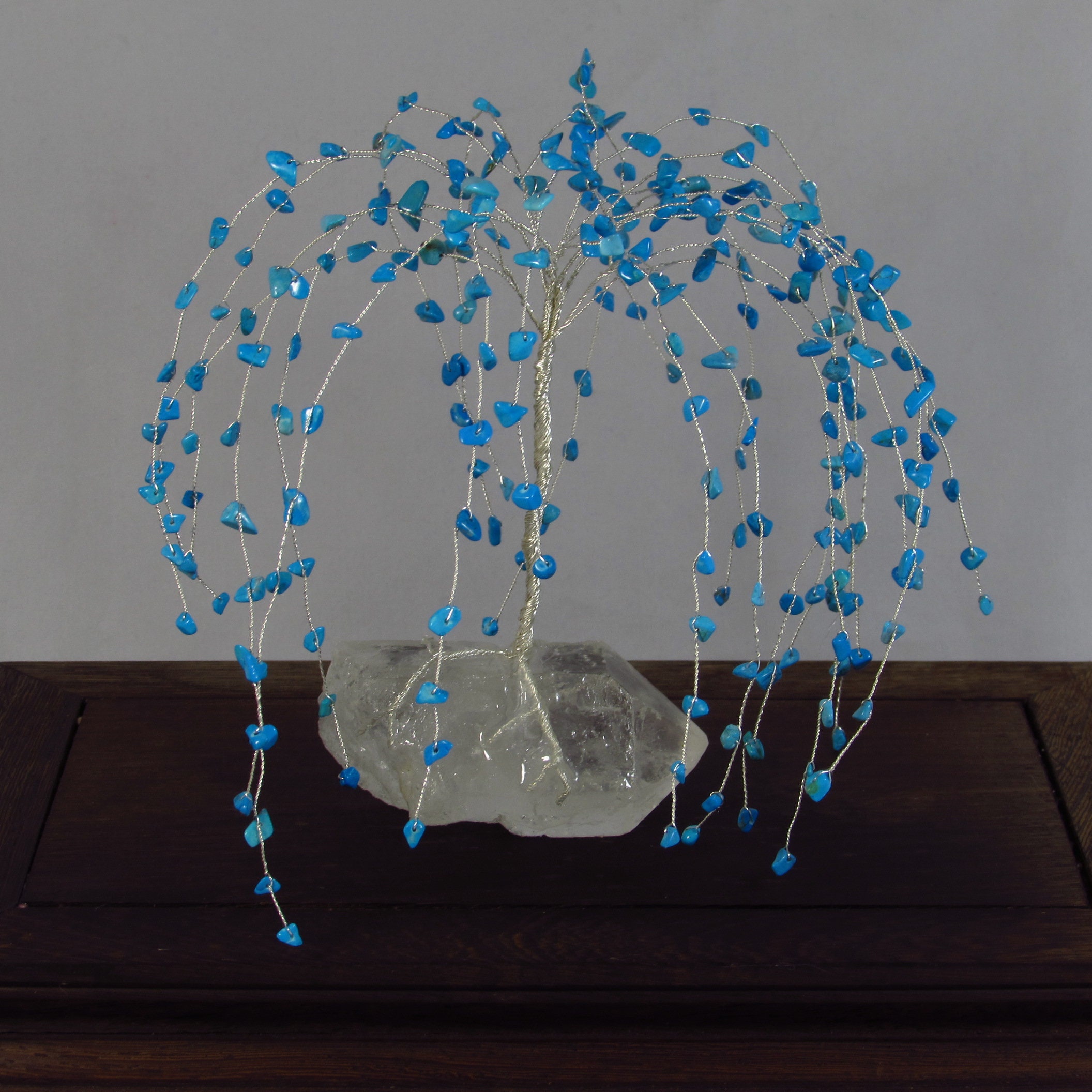 Turquoise Gem Weeping Willow Tree: Handmade Crystal Tree of Life - Etsy