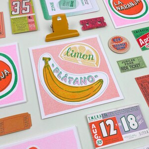 Fantasy Fruit Labels, Risograph Mini Print Set - Etsy