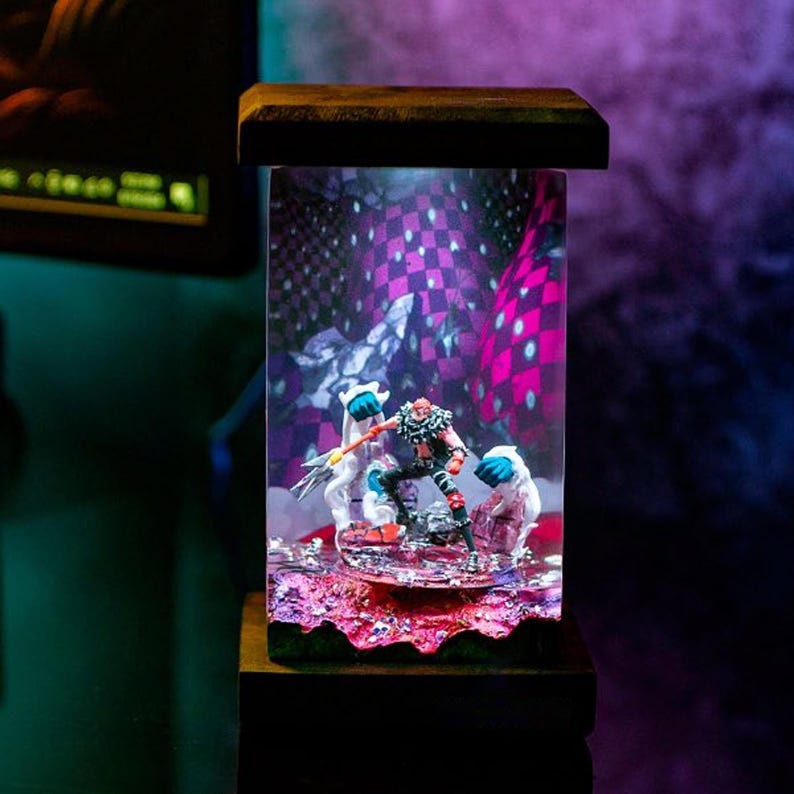 Charlotte Katakuri One P.iece Epoxy Resin Wood Lamp Night Light Unique Her Him Mom Dad Kid Lover ...