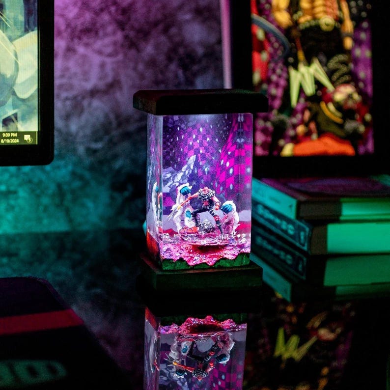 Charlotte Katakuri One P.iece Epoxy Resin Wood Lamp Night Light Unique Her Him Mom Dad Kid Lover ...