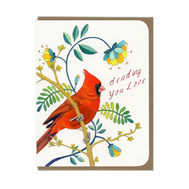 Cardinal Card - Etsy