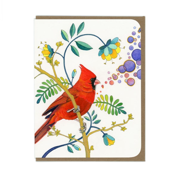 Cardinal Card - Etsy