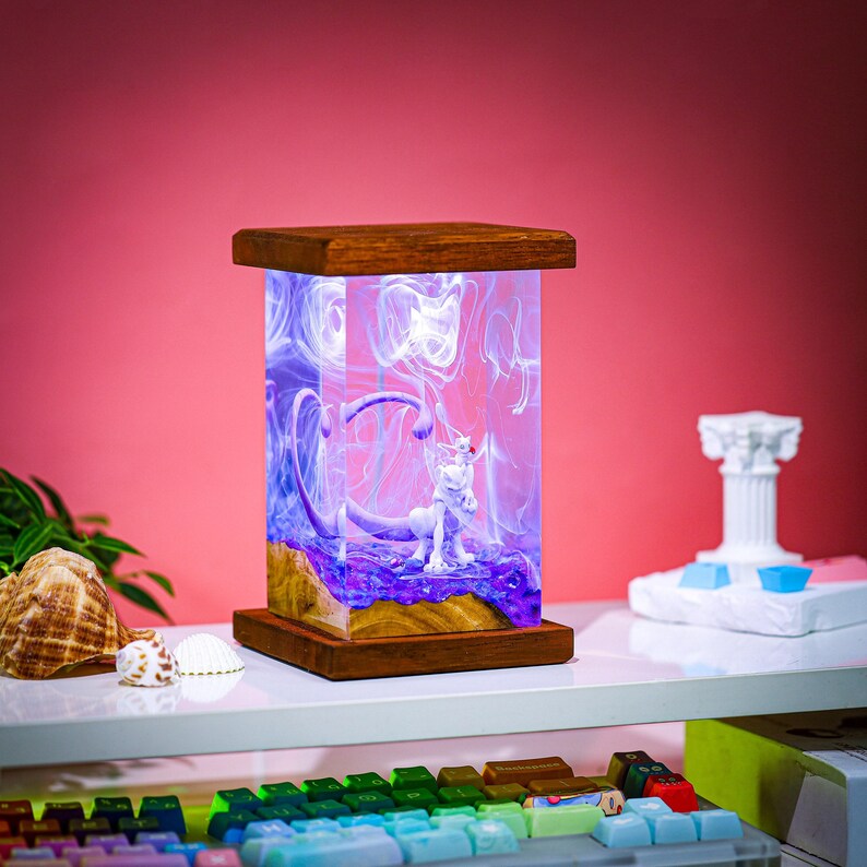 ME,WTWO Po.ke.m.on Lamp Custom P,oke,mon Epoxy Lamp Poke,mon Terrarium ...