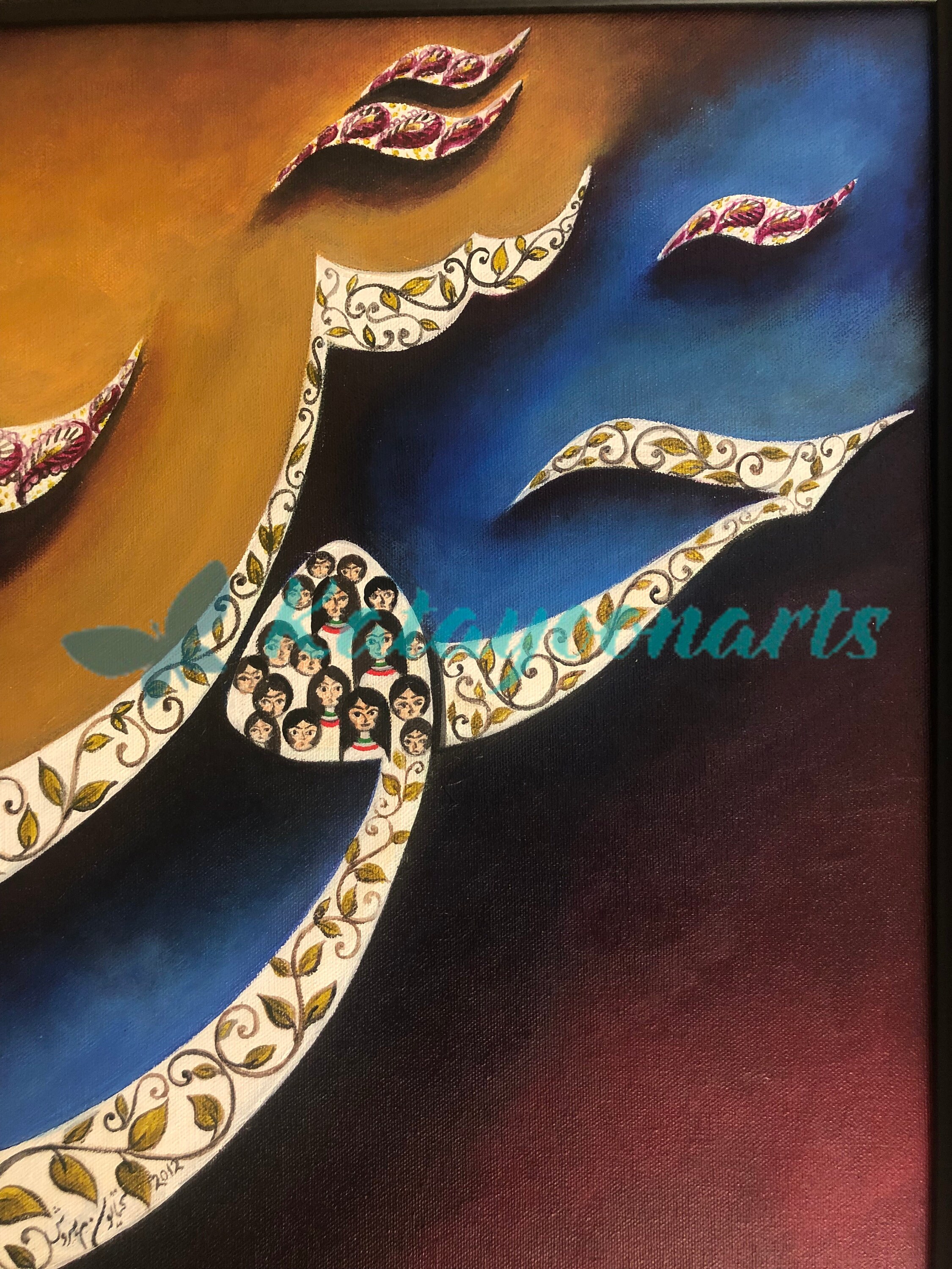 Farsi Welcome Sign /fine Art Painting Print / Contemporary Persian Wall ...