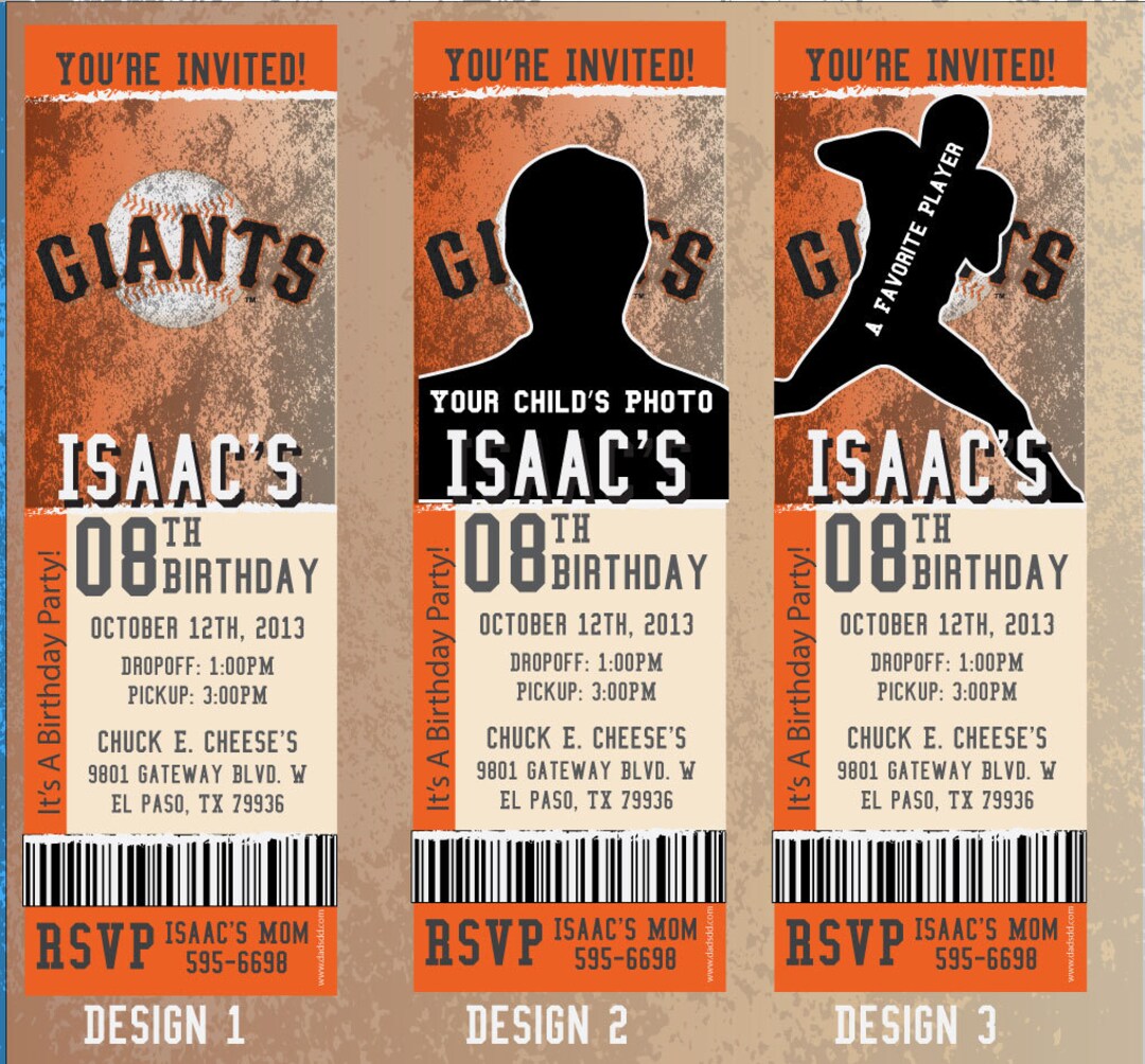 Custom Giants Birthday/event Invitation! - Etsy
