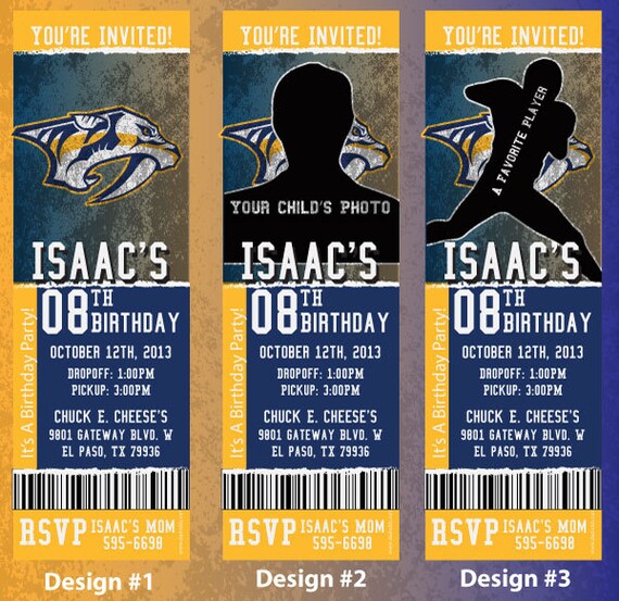 Custom Predators Birthday/event Invitation | Etsy