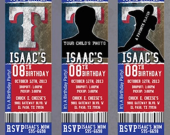 Texas Rangers Birthday Invitation, Rangers Baseball Team, Texas Rangers ...