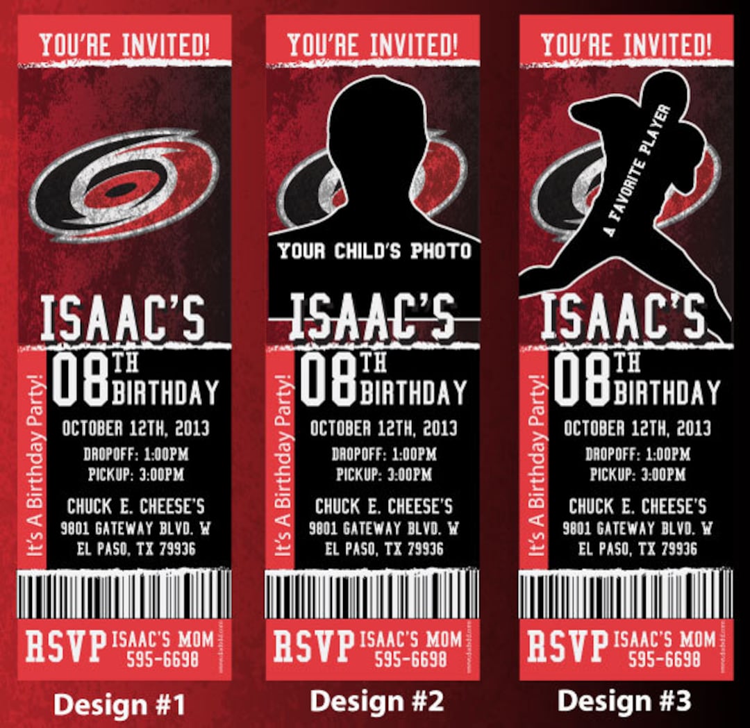Custom Hurricanes Birthday/event Invitation! - Etsy