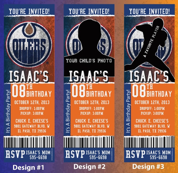 Custom Oilers Birthday/Event Invitation | Etsy