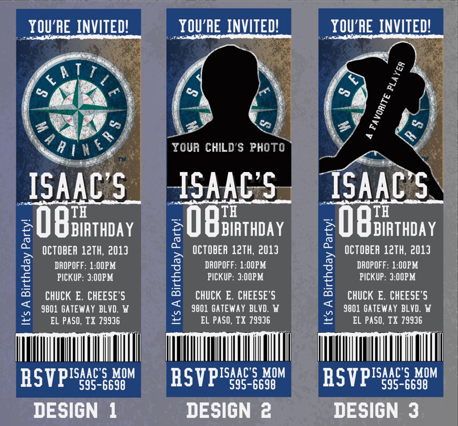 Custom Mariners Birthday/event Invitation | Etsy