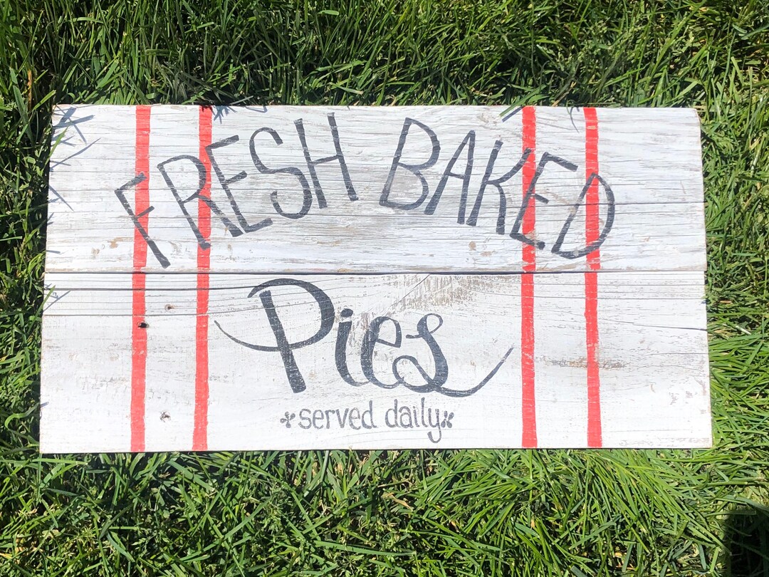 Fresh Baked Pies Sign on Rustic Wood - Etsy