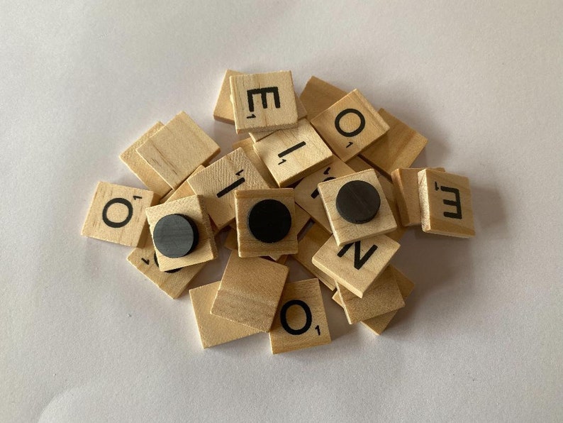 Set of 100 Scrabble Letter Magnets; Unique Gift - Etsy