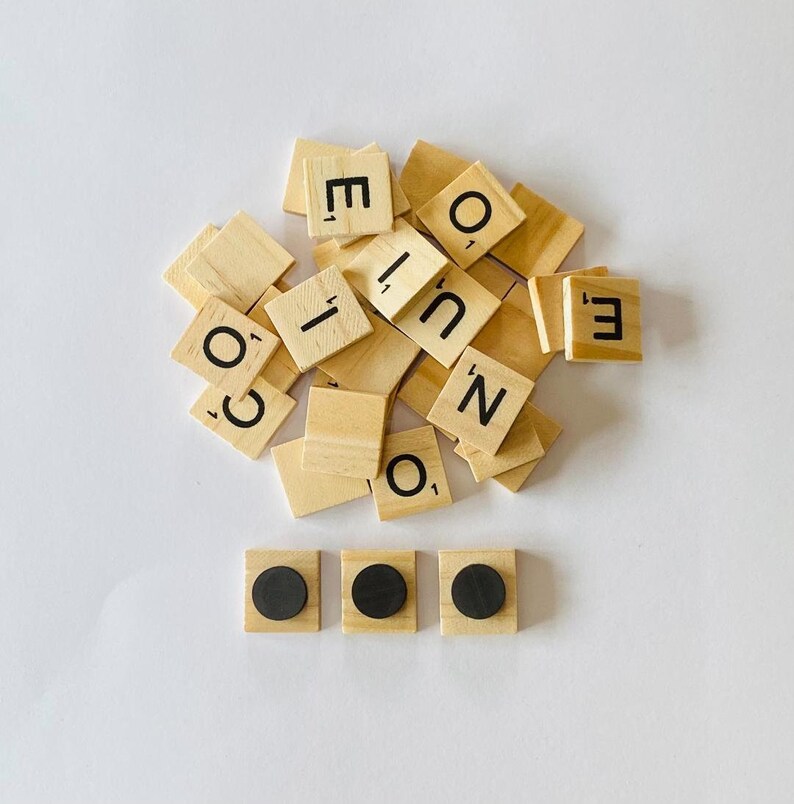 Set of 100 Scrabble Letter Magnets; Unique Gift - Etsy
