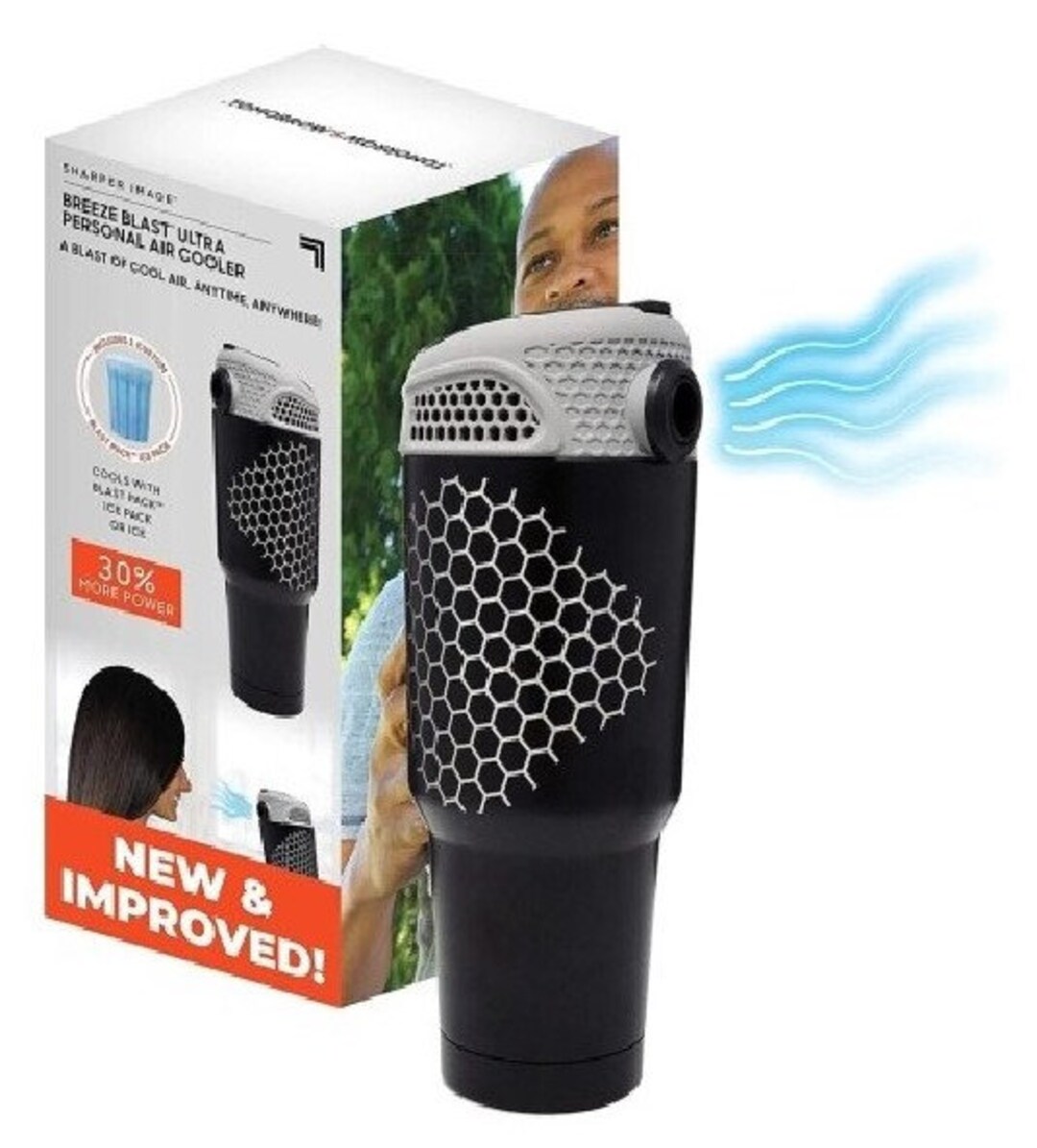Sharper Image Breeze Blast Ultra Personal Air Cooler Portable ...