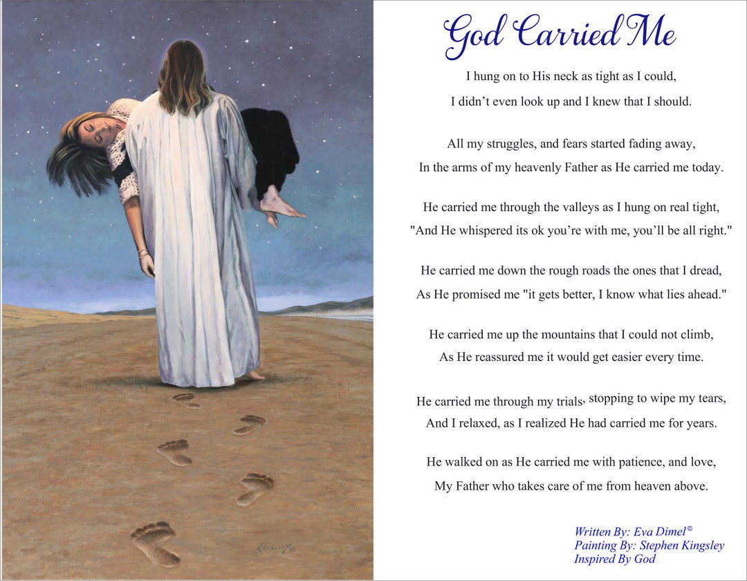 God Carried Me Plaque - Etsy
