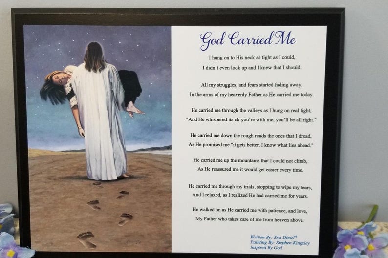 God Carried Me Plaque - Etsy