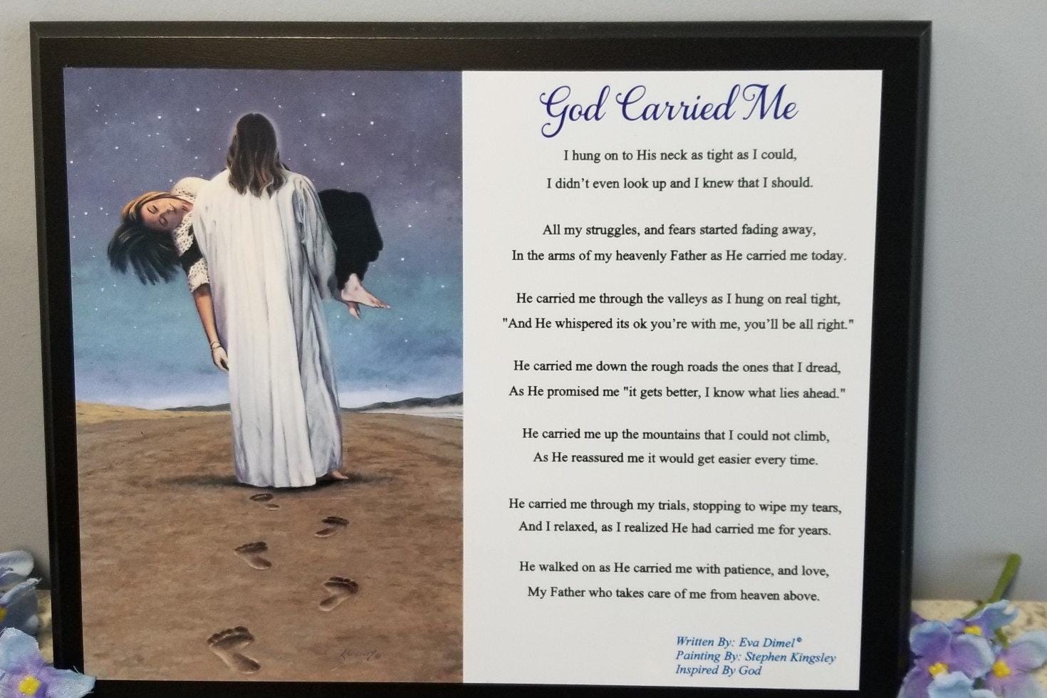 God Carried Me Plaque - Etsy