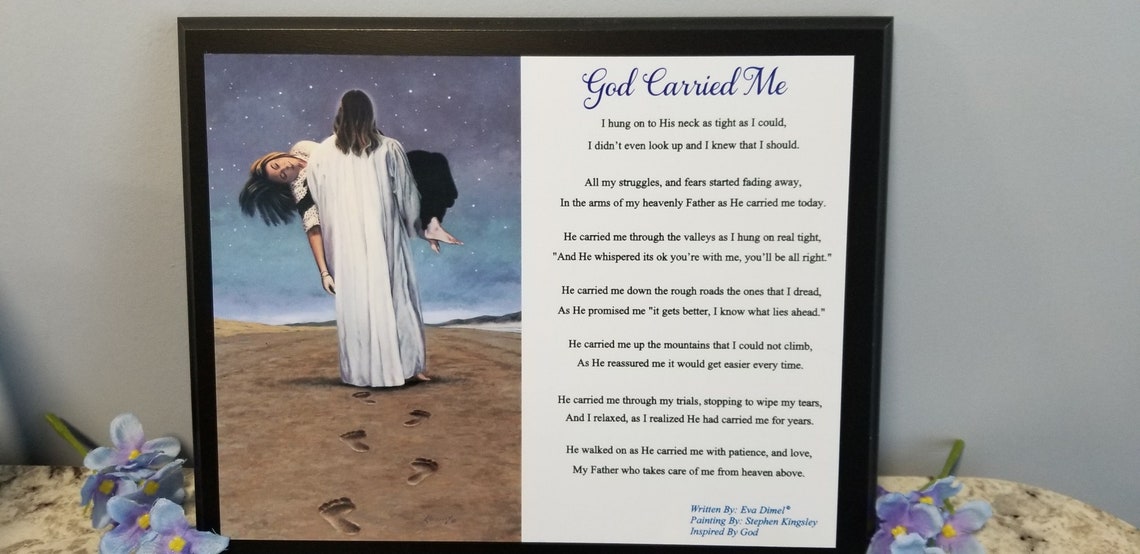 God Carried Me Plaque - Etsy