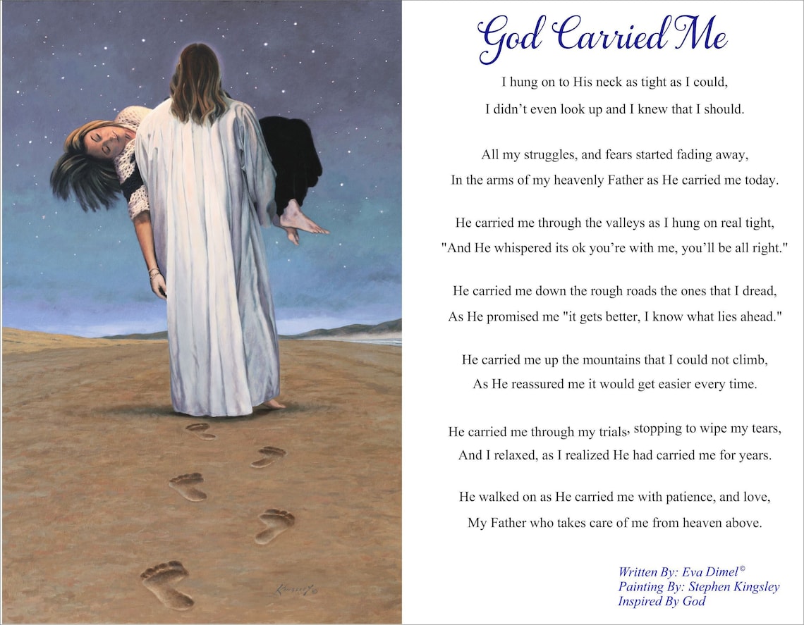 God Carried Me Plaque - Etsy