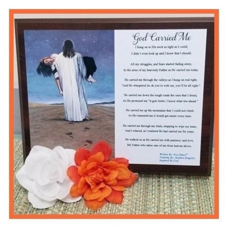 God Carried Me Plaque - Etsy