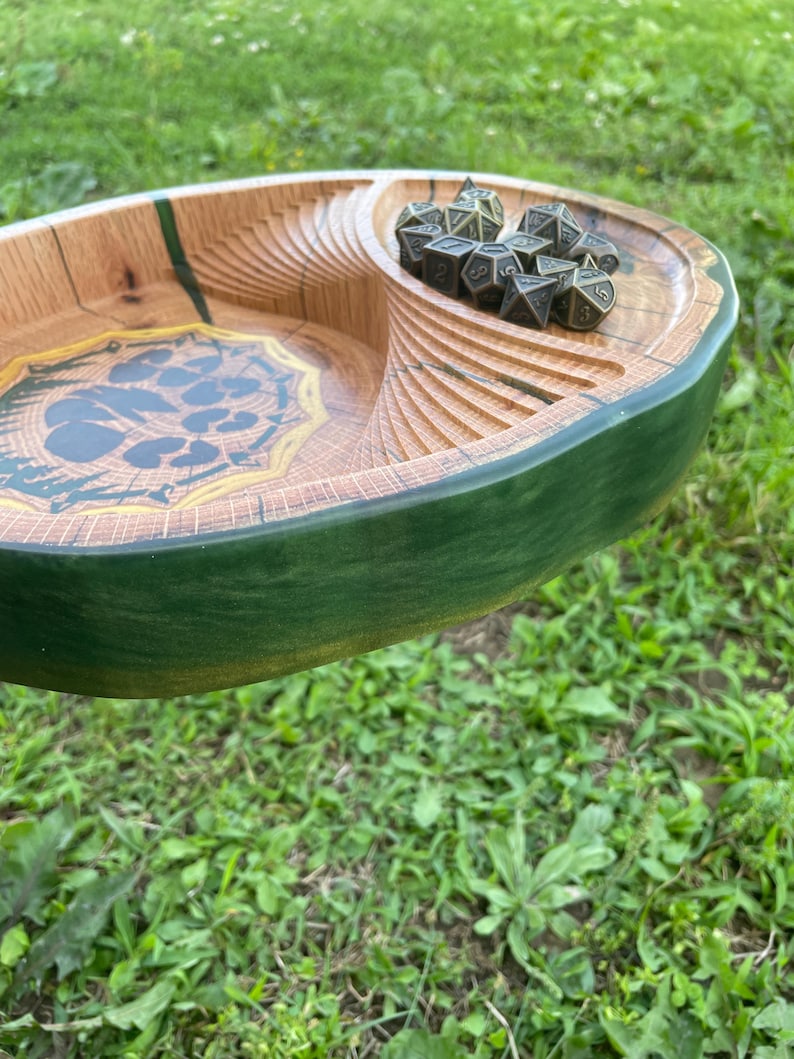 Solid Wood and Epoxy Dice Tray - Etsy