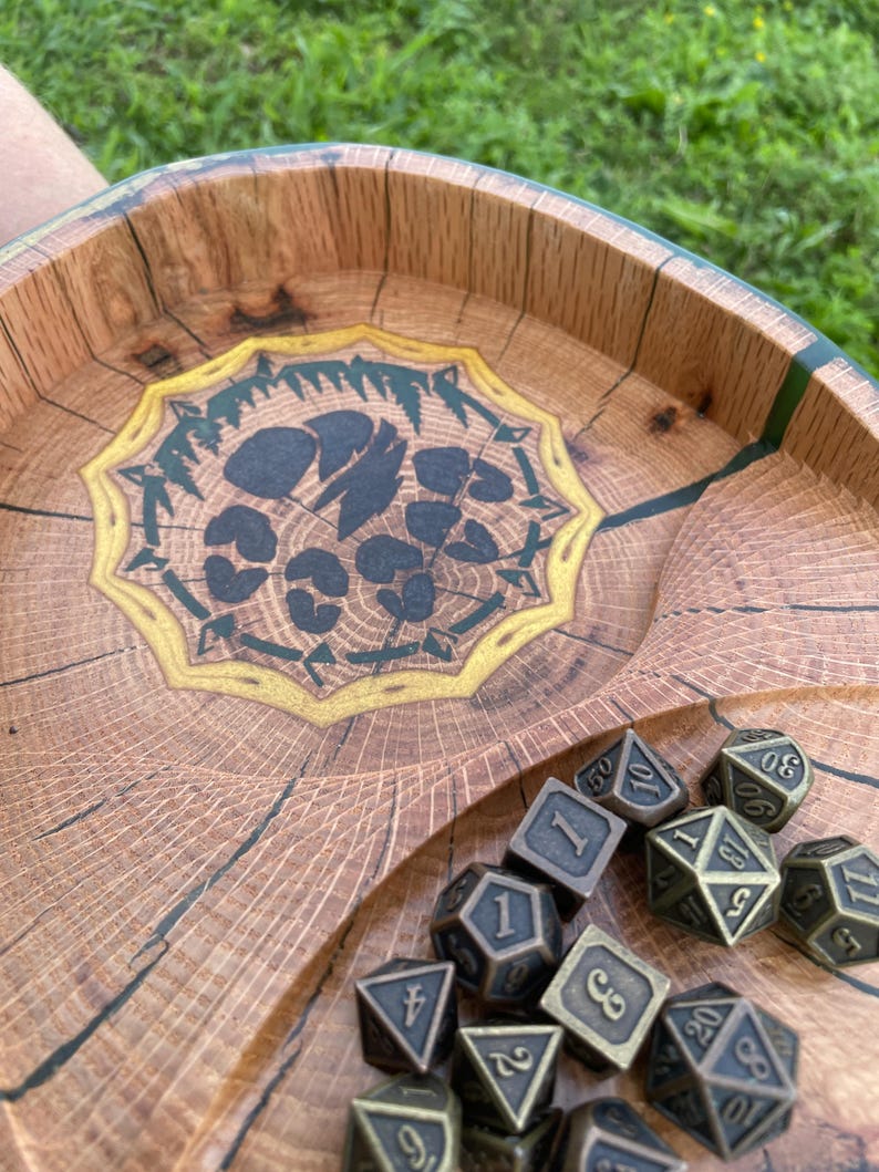 Solid Wood and Epoxy Dice Tray - Etsy
