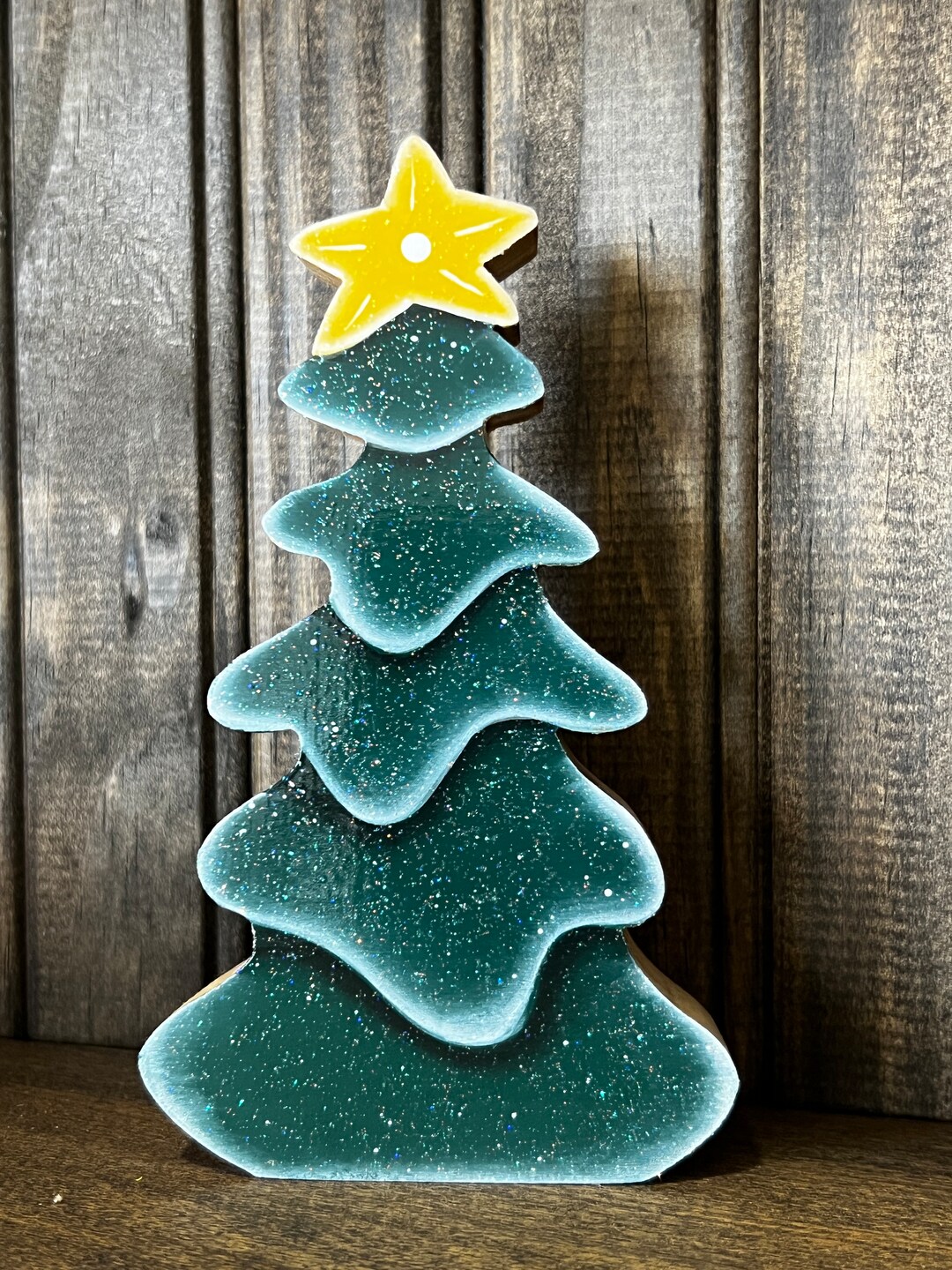 Simple Christmas Tree - Tiered Tray Decor - Tole Painted Wood ...