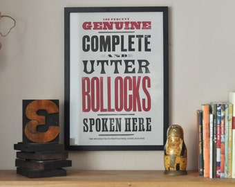Letterpress Poster - Etsy