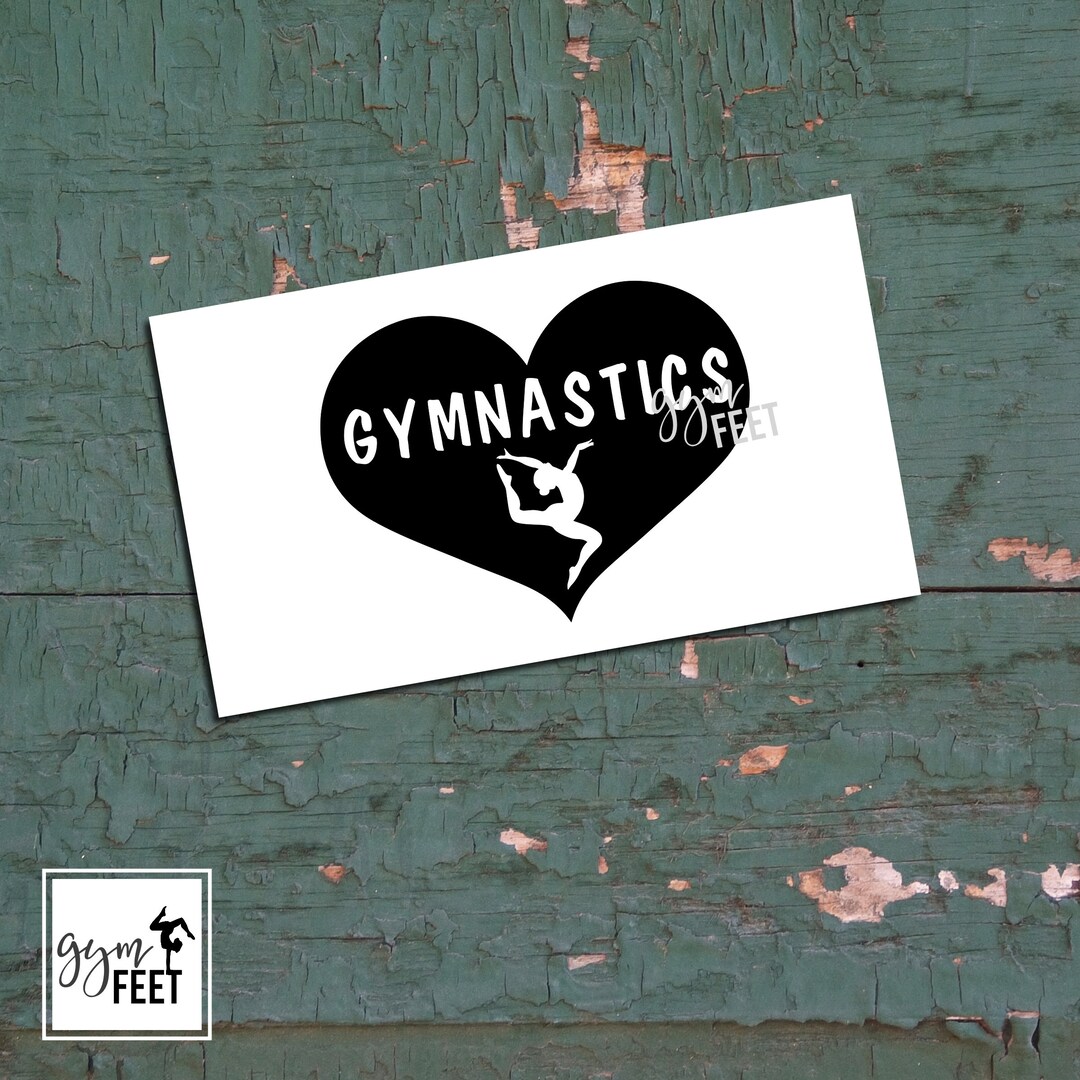 Love Gymnastics Vinyl Deal Sticker Gymnastics Decal Sticker Tumbler ...