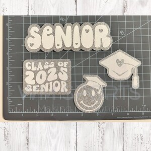Senior Glitter Cutouts for Homecoming Mum | HOCO | Groovy Senior Mum or ...