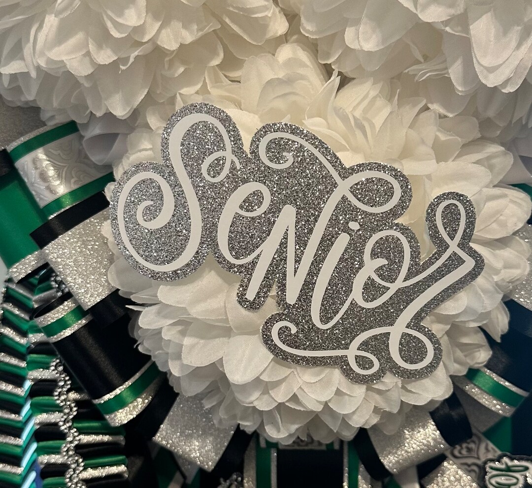 Senior WORD Glitter Cutout for Homecoming Mum | HOCO | Senior Mum or ...