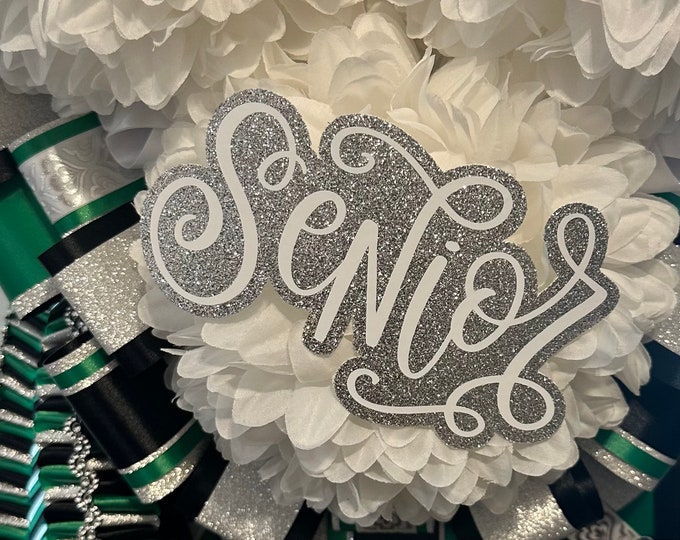 Senior WORD Glitter Cutout for Homecoming Mum | HOCO | Senior Mum or ...