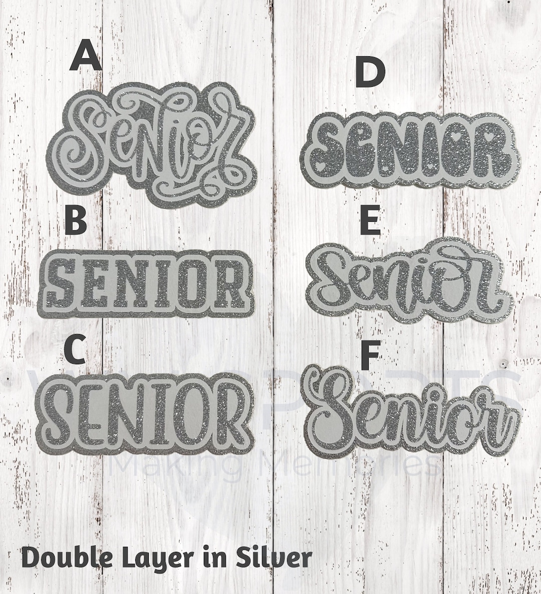 Senior WORD Glitter Cutout for Homecoming Mum | HOCO | Senior Mum or ...