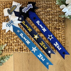Pin Me Cheer Competition Tag Ribbons, Customizable Glitter Colors + Add ...