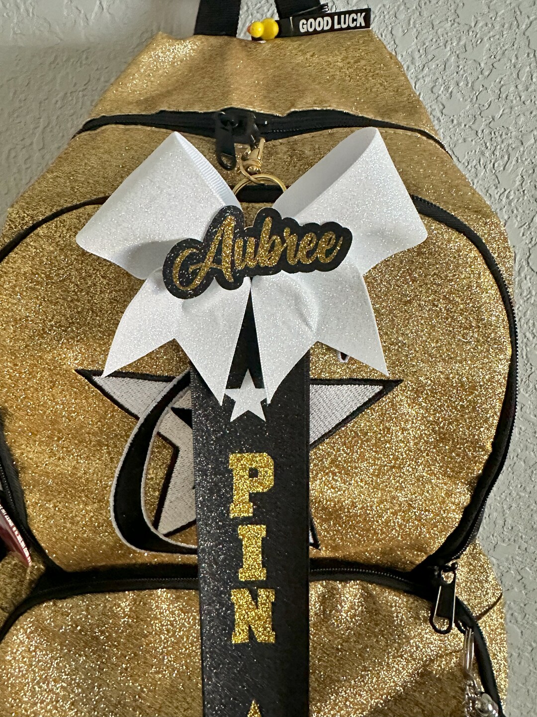 Pin Me Cheer Competition Tag Ribbons, Customizable Glitter Colors + Add ...