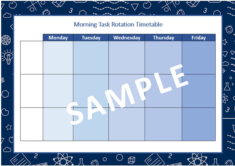 Group Activity Carousel Visual Planner Timetable digital Download ...