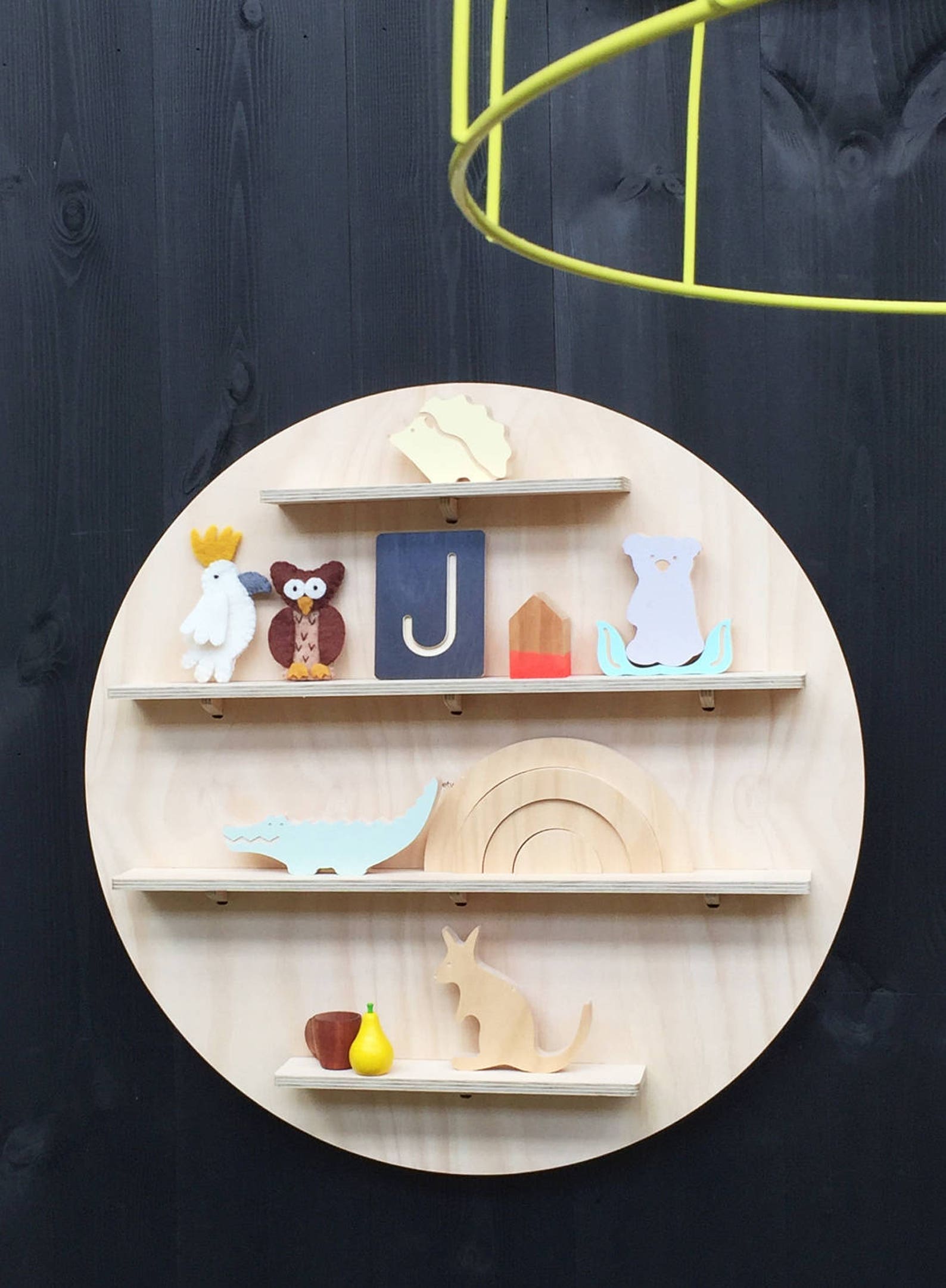 Circular Wall Shelves Circle Wall Shelf Kids Room - Etsy