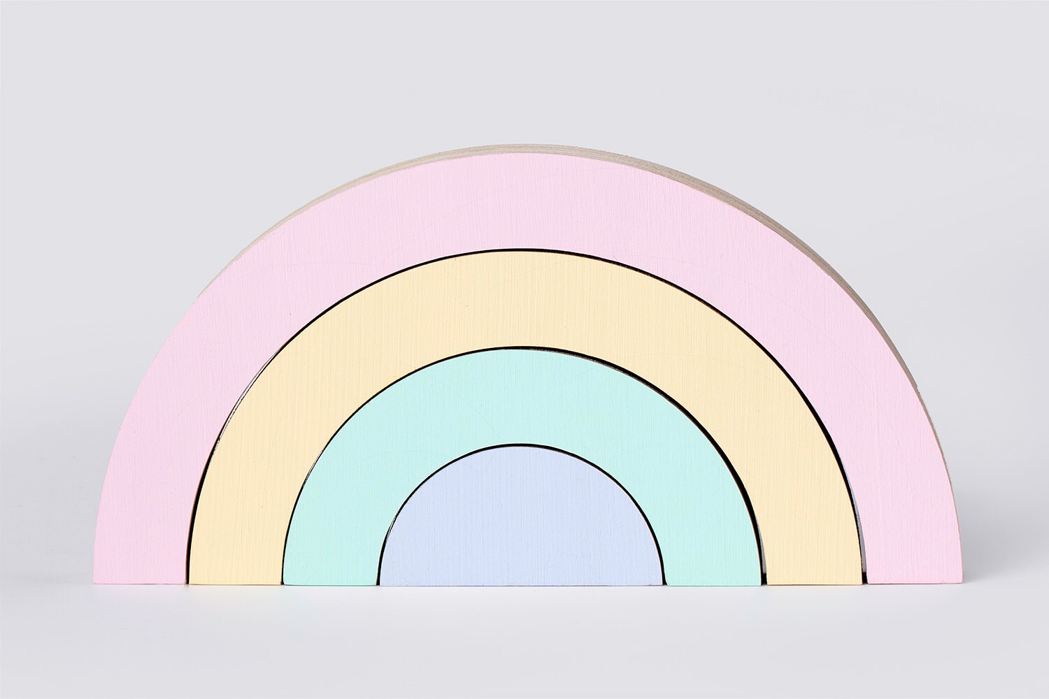 Pastel Rainbow set by One Two Tree Sustainable Wooden Toys | Etsy