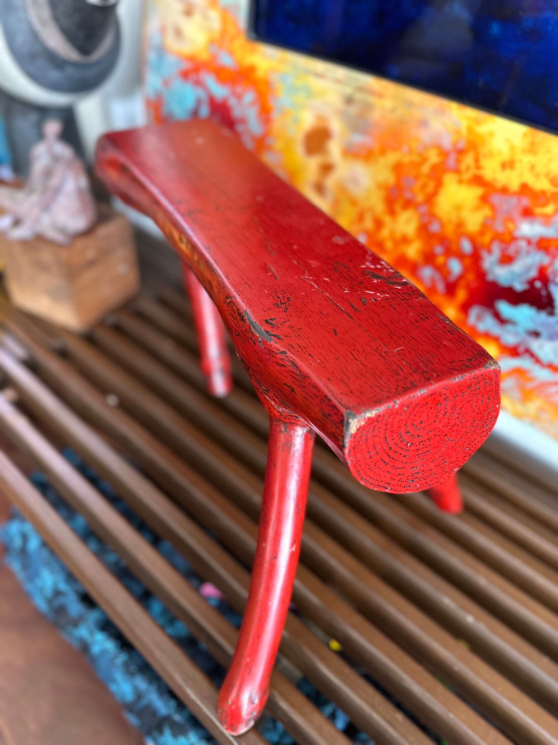 Vintage Three Legged Stool, Japanese Arm Rest or Foot Rest - Etsy