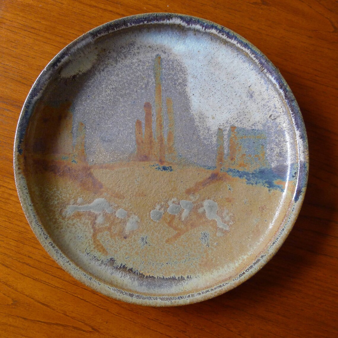Giant Early David Salk Stoneware Dish Platter Circa 1976, Mid Century ...