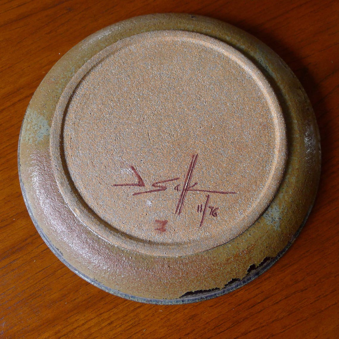 Giant Early David Salk Stoneware Dish Platter Circa 1976, Mid Century ...