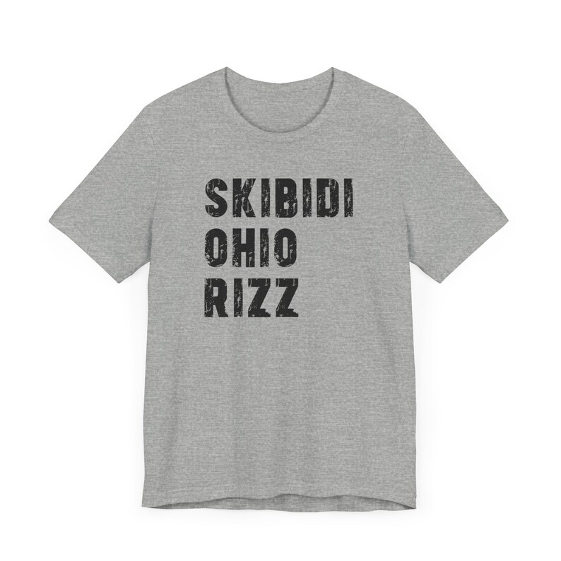 Skibidi Ohio Rizz Unisex Short Sleeve Tee Funny Shirt Teacher Gift ...