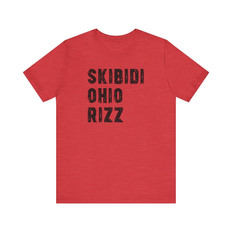Skibidi Ohio Rizz Unisex Short Sleeve Tee Funny Shirt Teacher Gift ...
