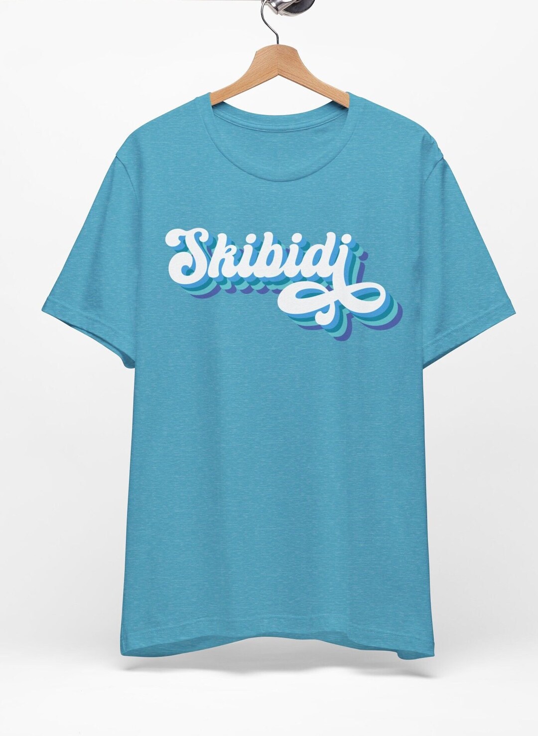 Skibidi Blue Unisex Short Sleeve Tee | Funny Shirt | Skibidi Rizz ...