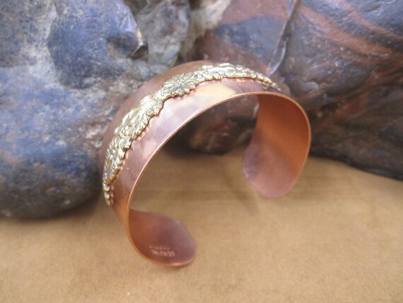 Genuine copper cuff - Gem