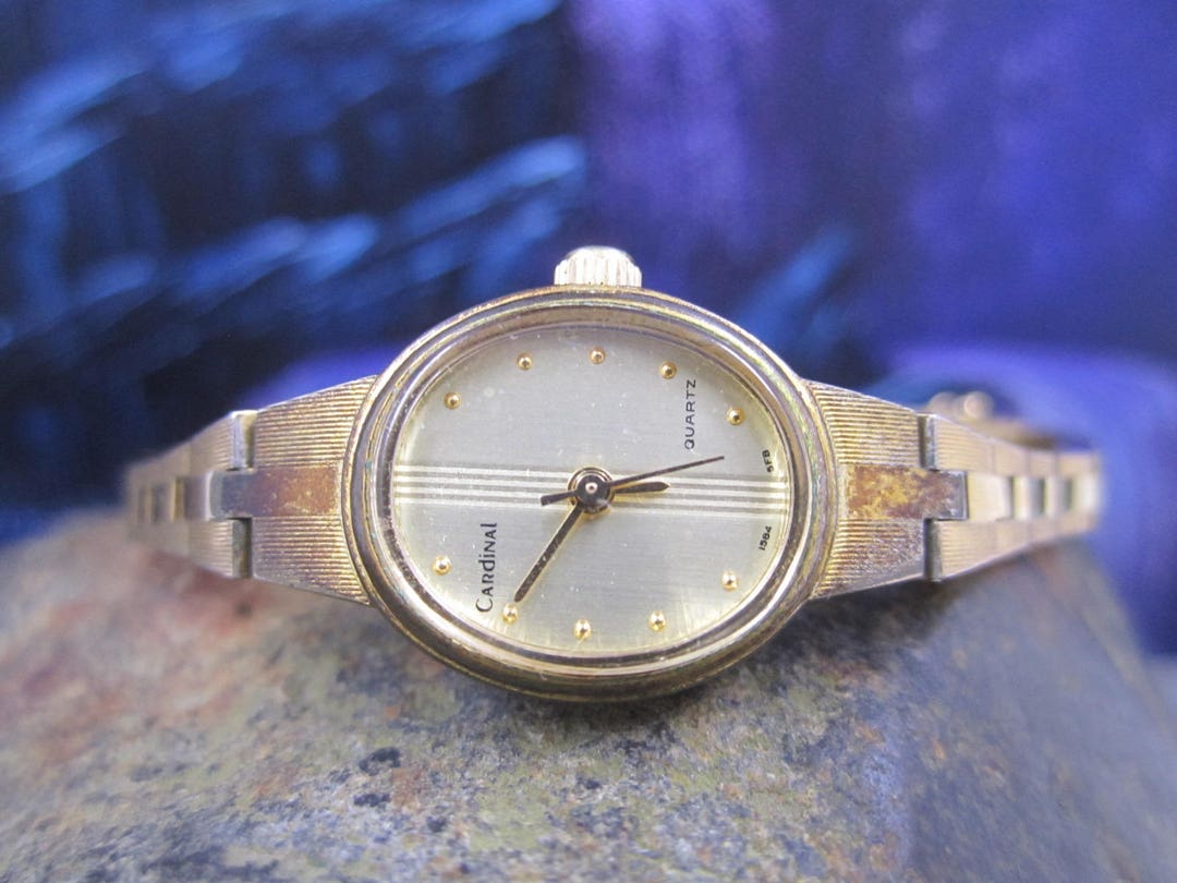 Vintage Cardinal Ladies Gold Wrist Watch - Etsy