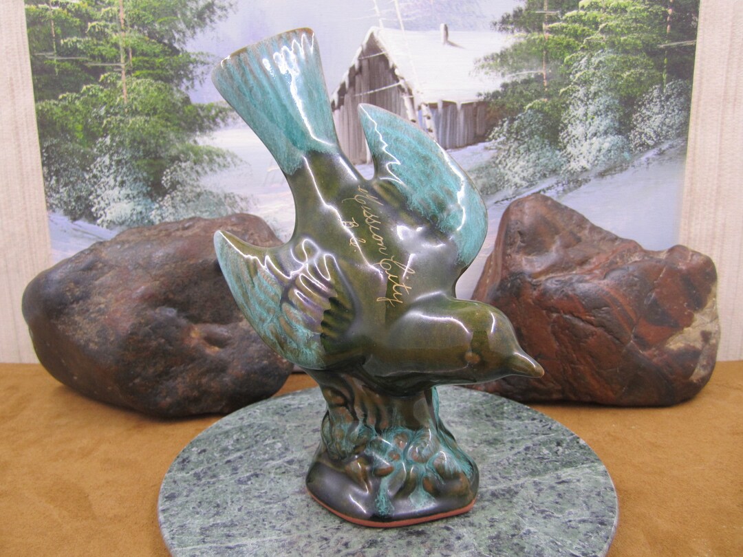 Glazed Ceramic Pigeon Figurine - Etsy