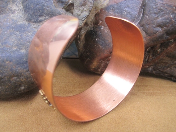 Genuine copper cuff - Gem